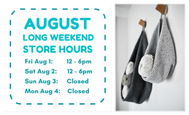 August Long Weekend Store Hours and Crochet Project Ideas